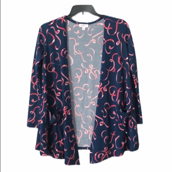 LuLaRoe | Sweaters | Lularoe Pink Ribbon Cardigan Caroline | Poshmark